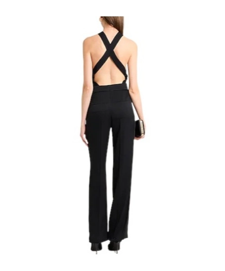Saint Laurent Velvet Halter Sleeveless Jumpsuit