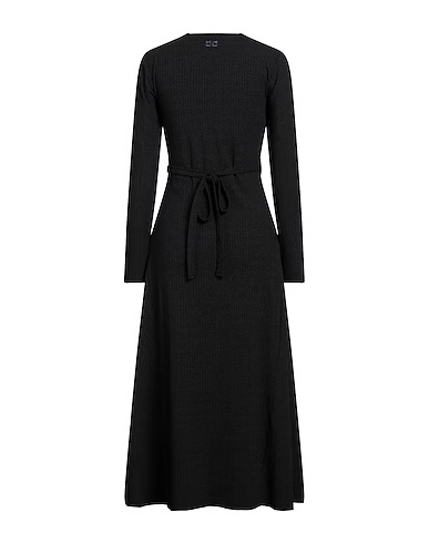 GANNI Midi Dress With Crewneck And Long Sleeves