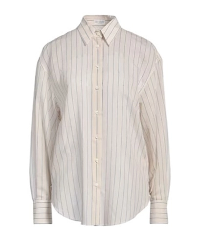 Brunello Cucinelli Striped Metallic Shirt