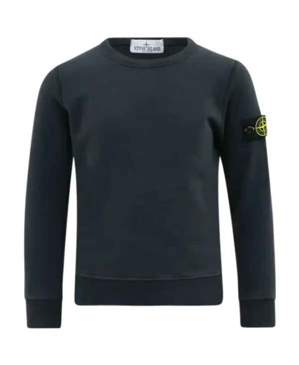 Stone Island Logo-patch Crew Neck Sweatshirt