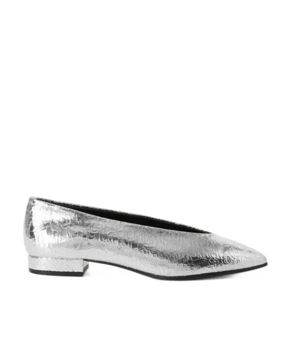 Loro Piana Rebecca Crack-texture Ballet Flats