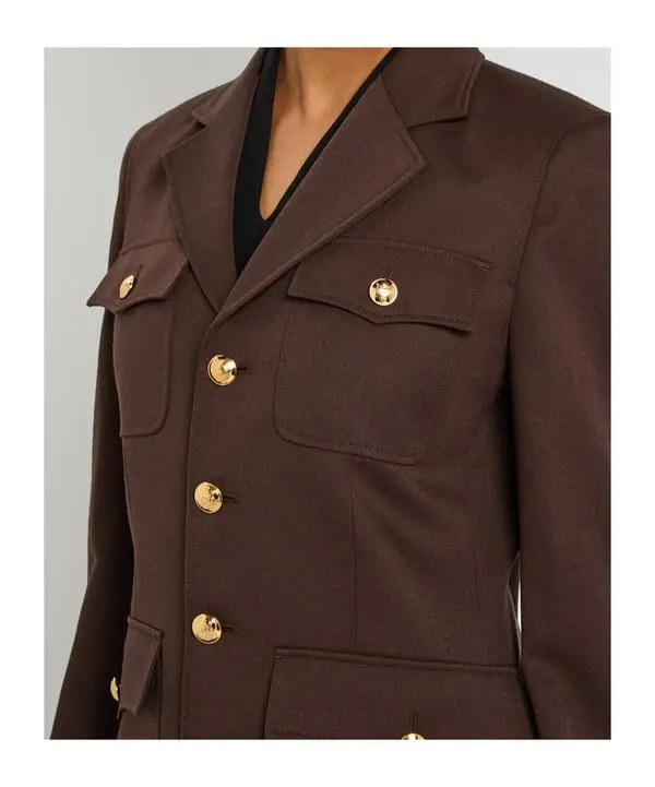 NILI LOTAN Wool Long-sleeved Casual Jacket