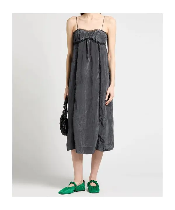 GANNI Sweetheart Neckline Sleeveless Dress