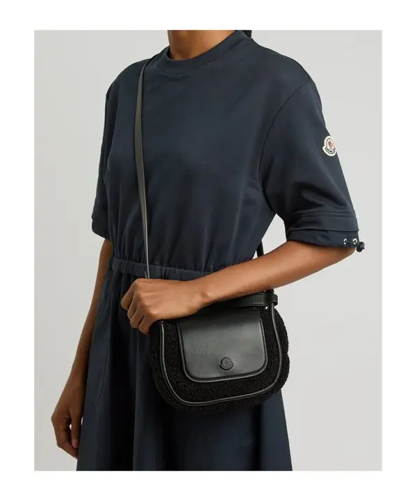 Moncler Cotton And Woven Midi Dress