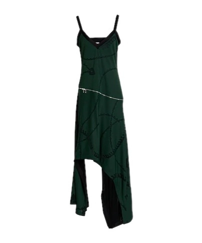 Burberry Asymmetrical V-neck Sleeveless Crepe Jacquard Maxi Dress