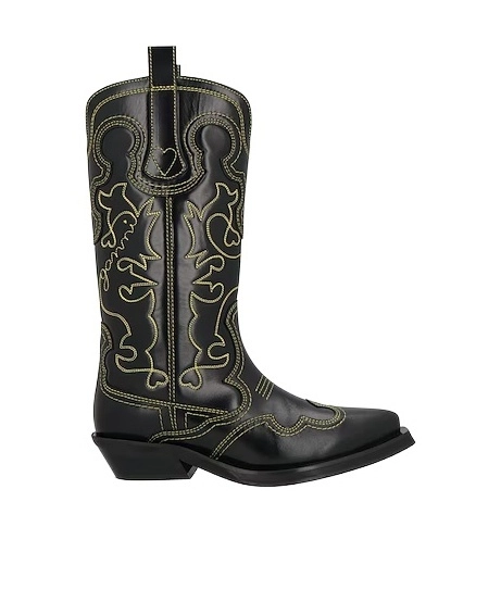 GANNI Two-tone Cowboy Boots
