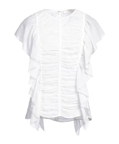 Chloé Ruffled Crewneck Short Sleeve Top