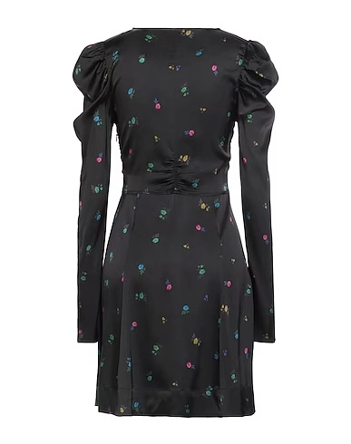 GANNI Floral-print Satin Mini Dress With Gathered Details