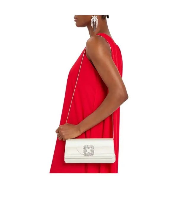 Manolo Blahnik Embellished Satin Clutch