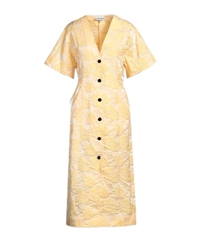 GANNI Floral Jacquard Midi Dress
