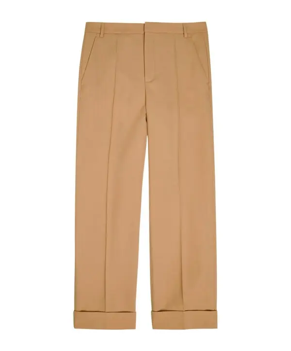 Valentino Garavani Wool-gabardine Trousers - Nude