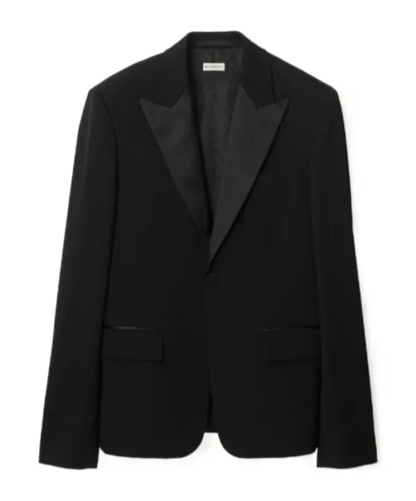 Burberry Grain De Poudre Wool Tuxedo Jacket
