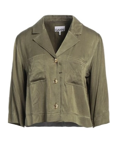 GANNI Solid Colour Shirts Blouses