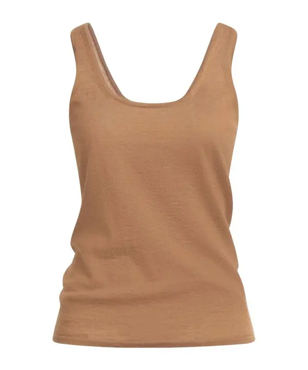 Max Mara Crew Neck Vest - Brown