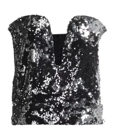 Isabel Marant Étoile Sequined Plunge Neck Sleeveless Top