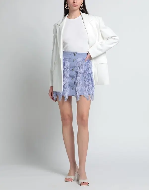 GANNI Solid Color Tassel Straight Midi Skirt