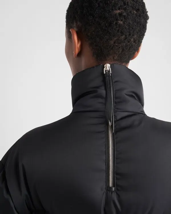 Prada Triangle Logo Belted Puffer Jacket