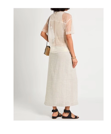Brunello Cucinelli Sheer Organza Top With Detachable Camisole