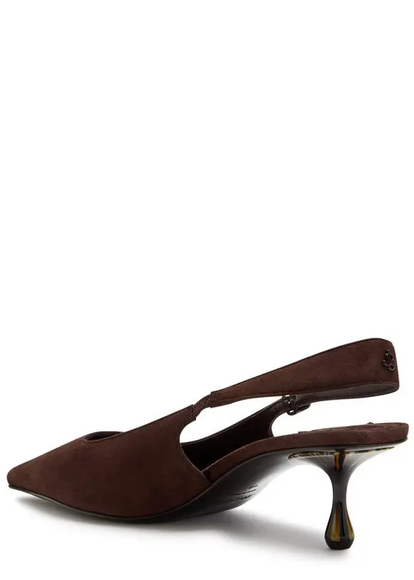 JIMMY CHOO Amel 50 Suede Slingback Pumps