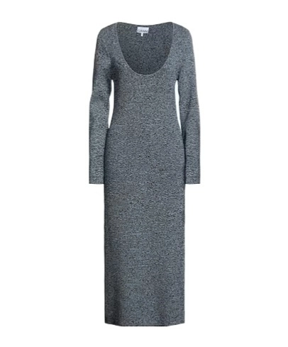 GANNI Ribbed-knit Midi Dress - Green