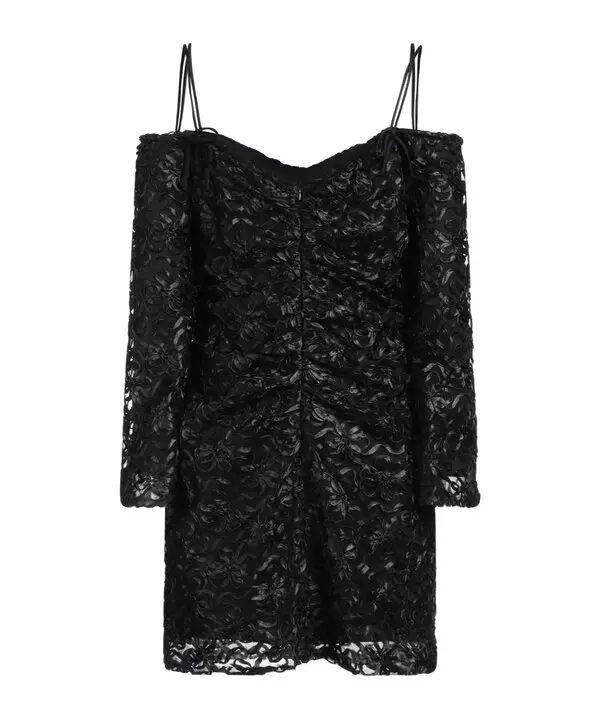 GANNI Long Sleeve Suspenders Dress