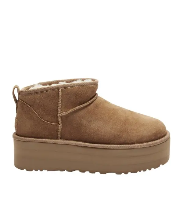 UGG Classic Ultra Mini Suede Flatform Boots