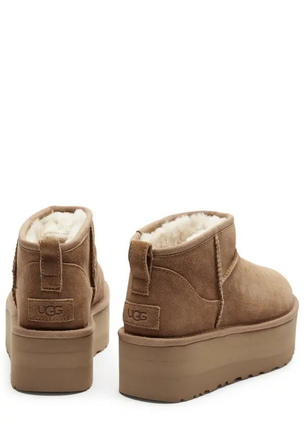 UGG Classic Ultra Mini Suede Flatform Boots