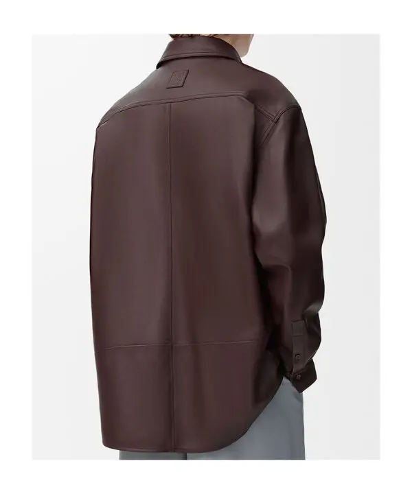Loewe Collared Pocket Detailed Jacket - Chocolate Brown