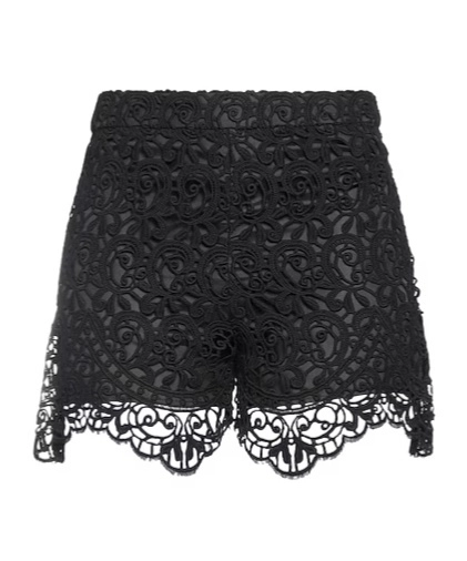 Burberry Lace Pattern High Waisted Shorts