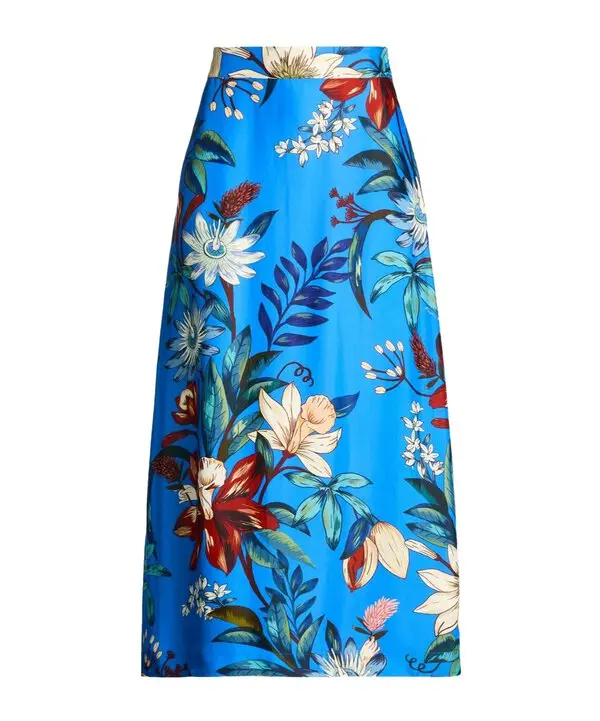 Farm Rio Floral Midi Skirt