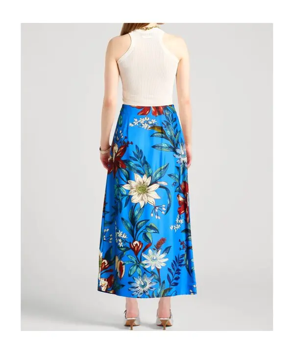 Farm Rio Floral Midi Skirt