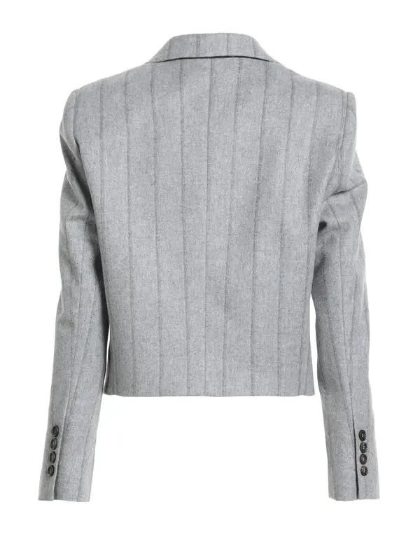 Brunello Cucinelli Single-breasted Striped Flannel Blazer