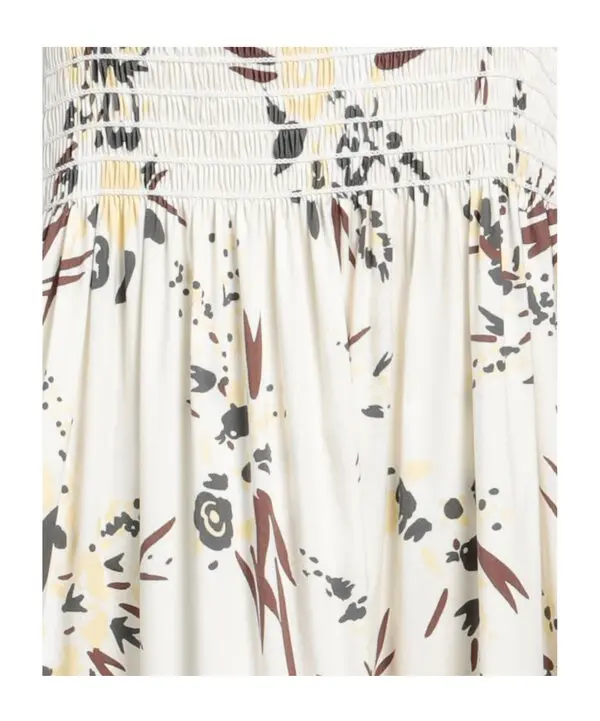 Tory Burch Color-block Floral Print Midi Dress