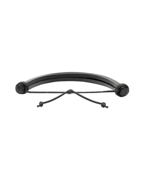 Saint Laurent Cassandre Logo Leather Bracelet