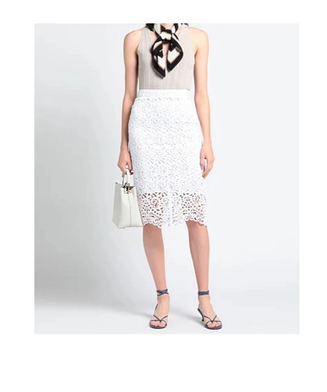 Burberry Lace Pencil Midi Skirt