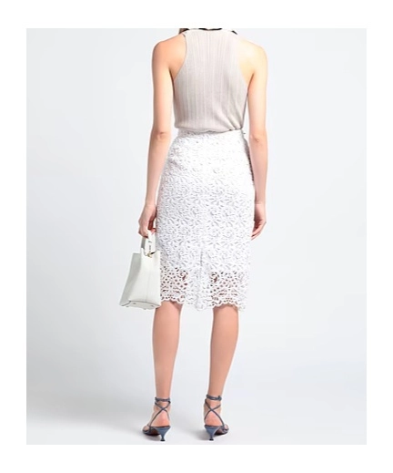 Burberry Lace Pencil Midi Skirt