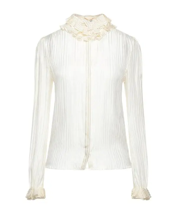 Saint Laurent Striped Jacquard Satin Shirt