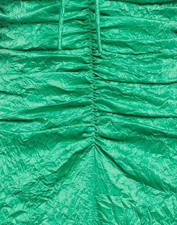 GANNI Short Sleeved Gathered Midi Dress