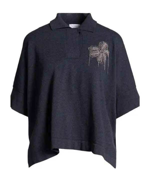 Brunello Cucinelli Cashmere Embroidered Polo