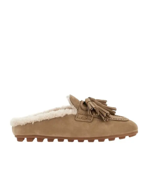 Hogan Slip-on Flat Shoes With Tassel Embellishment
