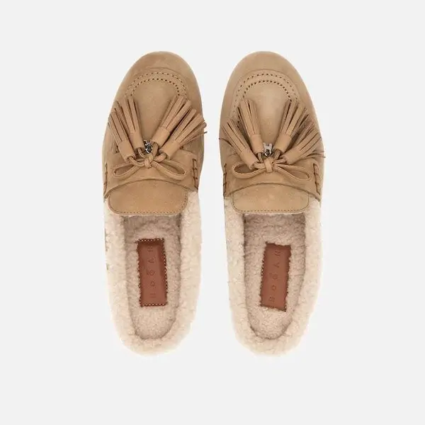 Hogan Slip-on Flat Shoes With Tassel Embellishment