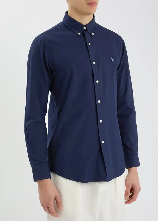 Polo Ralph Lauren Custom Cotton-poplin Shirt - Black