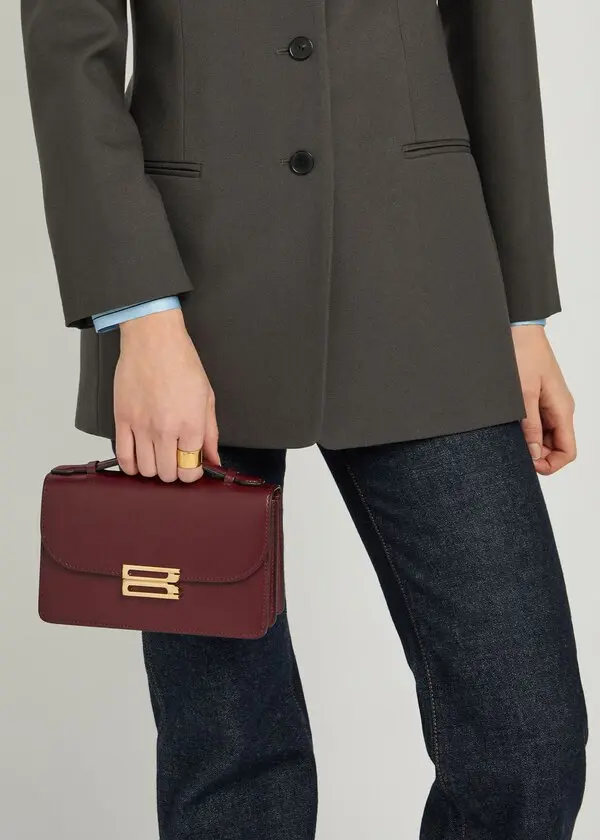 Victoria Beckham Dorian Mini Grained-leather Top Handle Bag