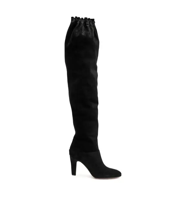 Chloé Eve Suede Over-the-knee Boots - Black