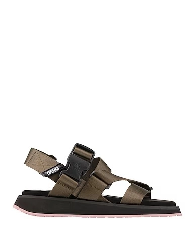 GANNI Technical Grosgrain Sandals - Black