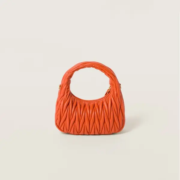 Miu Miu Wander Matelassé Nappa Leather Hobo Bag