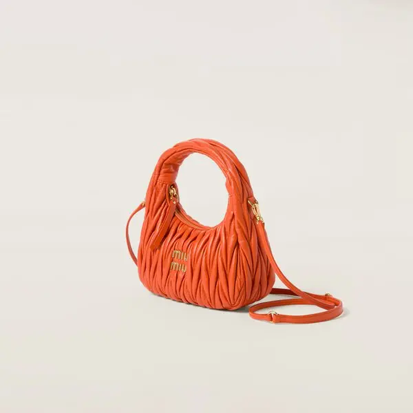 Miu Miu Wander Matelassé Nappa Leather Hobo Bag