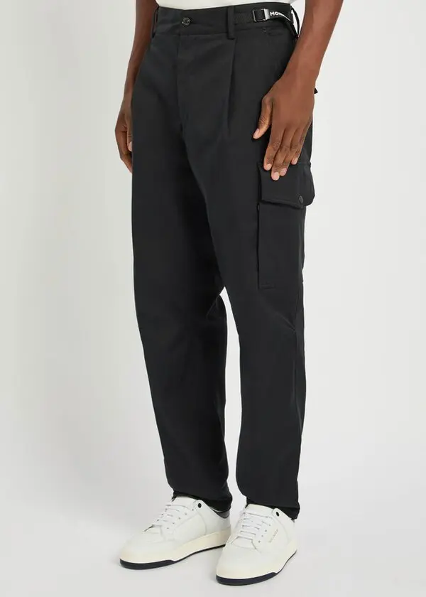 Moncler Barrel-leg Stretch-cotton Cargo Trousers