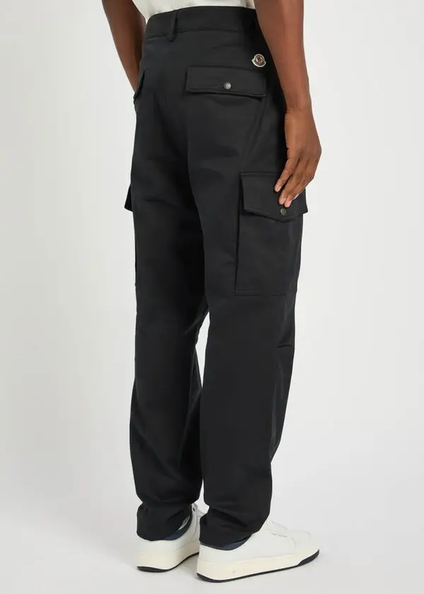 Moncler Barrel-leg Stretch-cotton Cargo Trousers