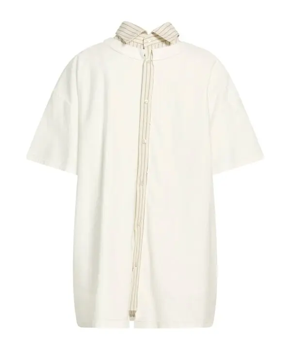 MAISON MARGIELA Short Sleeves Long Shirt - White